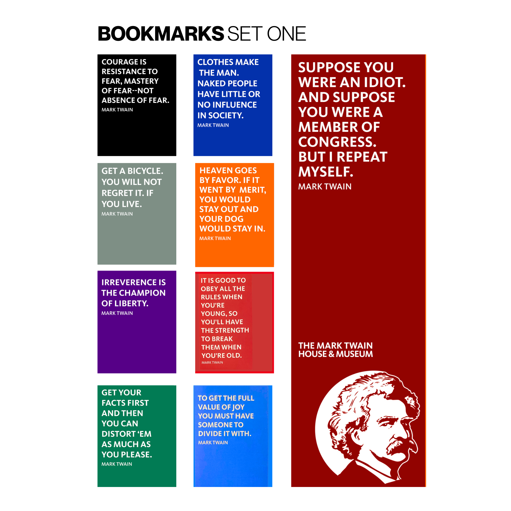 Twain Quote Bookmarks Set 1 – The Mark Twain Store