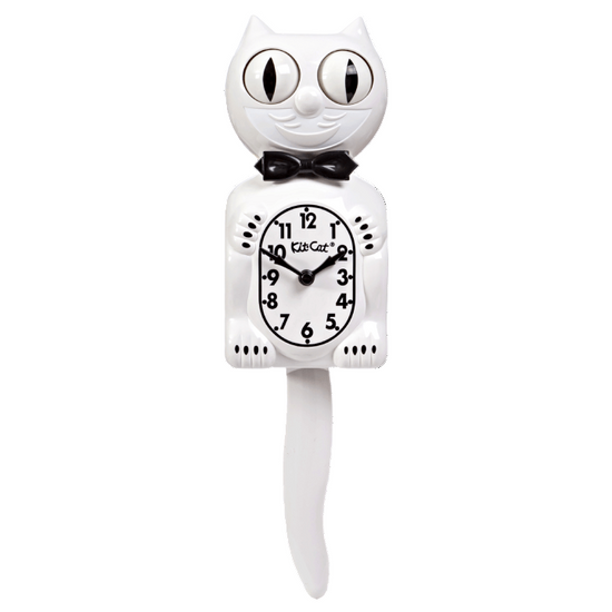 White Kit Kat Clock – The Mark Twain Store